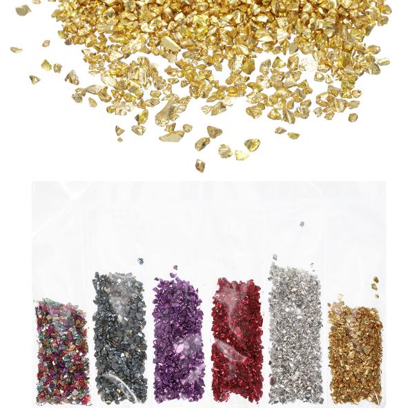 【本商品は海外出荷】お届けは通常20-30日を頂いております。主な素材：クラッシュガラスグリッターフレークはPETとガラスで作られています。さまざまな色で提供されています。品質の高い手工芸用ガラスシーケンスは輝きがあり、放射を出さず無臭です...