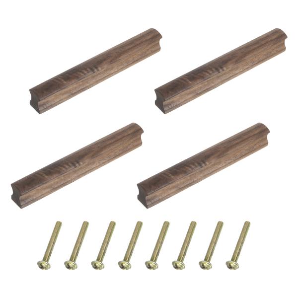 【本商品は海外出荷】お届けは通常20-30日を頂いております。[ウッドキャビネット取っ手] - 取り付け穴中心間隔：5.04"（128mm）；全体サイズ：6.30x0.75x0.94"/160x19x24mm（長さx幅x高さ）；ウッド引き出...