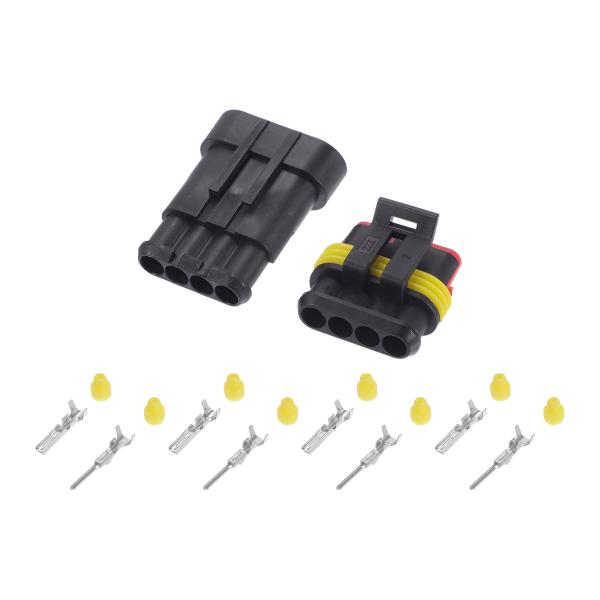 【本商品は海外出荷】お届けは通常20-30日を頂いております。交換用 - 4ピンウェイ端子コネクタは、オートバイ、トラック、船舶、ジェットスキー、スクーター、車両、船舶などのさまざまなワイヤーコネクタに適しています。&amp;#10;&am...