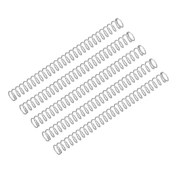 【本商品は海外出荷】お届けは通常20-30日を頂いております。[パラメーター] - 色：シルバー；ワイヤー直径：0.3 mm；外径：3 mm；自由長：40mm；パッケージ内容：5個の圧縮スプリング[素材] - 304ステンレス鋼製で、圧縮ス...