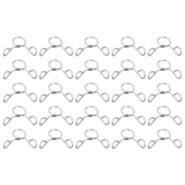 【本商品は海外出荷】お届けは通常20-30日を頂いております。パッケージとサイズ：素材：304ステンレス鋼、最大開口内径：6.8mm、内径：6mm、ワイヤー径：1mm、パッケージ内容：25個の燃料ラインホースクリップ素材：これらのスプリング...