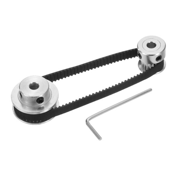 【本商品は海外出荷】お届けは通常20-30日を頂いております。パッケージ内容: 36 歯 同期ホイール 1pcs、20 歯 同期ホイール 1pcs、タイミングベルト 1pcs 長さ 200mm 幅 6mm、ネジ 2pcs、M2 六角レンチ ...