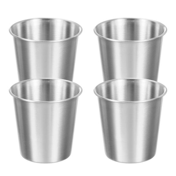 【本商品は海外出荷】お届けは通常20-30日を頂いております。304ステンレススチール製メタルカップ：全体のサイズは53x71 mm(W*H)、カップ口の直径は74 mmです。パッケージ内容にはメタルカップ4個が含まれます。材質：これらの金...