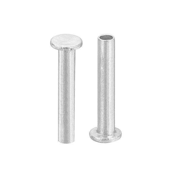 【本商品は海外出荷】お届けは通常20-30日を頂いております。[セミチューブ ラリベット] - 軸の直径: 2.5mm/0.1"; 軸の長さ: 14mm/0.55"; 頭の直径: 4.5mm/0.18"; 全長: 15mm/0.59"[頑丈...