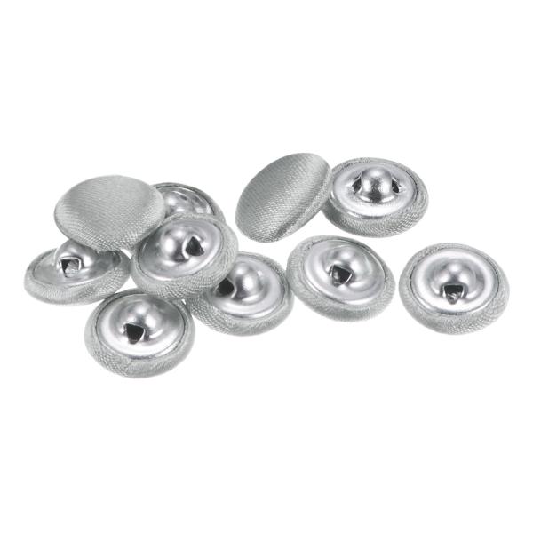 【本商品は海外出荷】お届けは通常20-30日を頂いております。サイズ - 直径12.5mm（0.5"）、総高さ8mm（0.3"）の丸いシルバートーンボタン10個が付属します。1"=25.4mm、または1mm=0.0393"。素材 - 縫いボ...