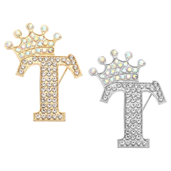 【本商品は海外出荷】お届けは通常20-30日を頂いております。仕様：カラー：金、シルバートーン；素材：合金；全体サイズ：45x31mm / 1.77x1.22"（長さ×幅）；パッケージリスト：レターブローチピン2個利点：マイクロファイバーベ...