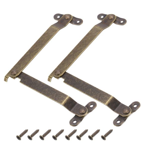 【本商品は海外出荷】お届けは通常20-30日を頂いております。パッケージとサイズ: 長さ:175 mm、幅：32 mm、パッケージ内容：2個 蓋サポートヒンジ、8個 ネジ良い品質: 蓋サポートヒンジは良い品質の鉄素材で作られており、優れた仕...