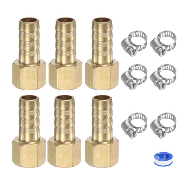 【本商品は海外出荷】お届けは通常20-30日を頂いております。[多目的使用] - 真鍮バーブヘッドはホースを接続するための重要な部品です。エアホースアダプターフィッティングキットは、油、空気、産業用、自動車用の輸送に最適です。注意：真鍮バー...