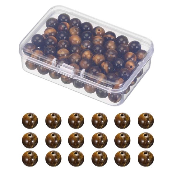 【本商品は海外出荷】お届けは通常20-30日を頂いております。素材：ジェイド；全体サイズ：8mm / 0.31"；カラー：茶色????；パッキングリスト：ナチュラルストーンビーズ100個、プラスチックボックス1個ナチュラル宝石 - ナチュラ...