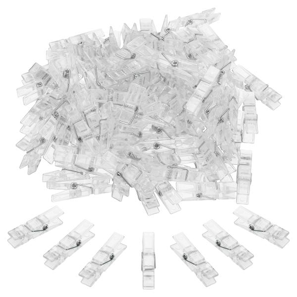 【本商品は海外出荷】お届けは通常20-30日を頂いております。仕様: 素材: プラスチック; カラー: 透明カラー; サイズ: 35 x 7 x 10mm（長さ * 幅 * 高さ）; パッキングリスト: 100 x カラークロスピン当社のミ...