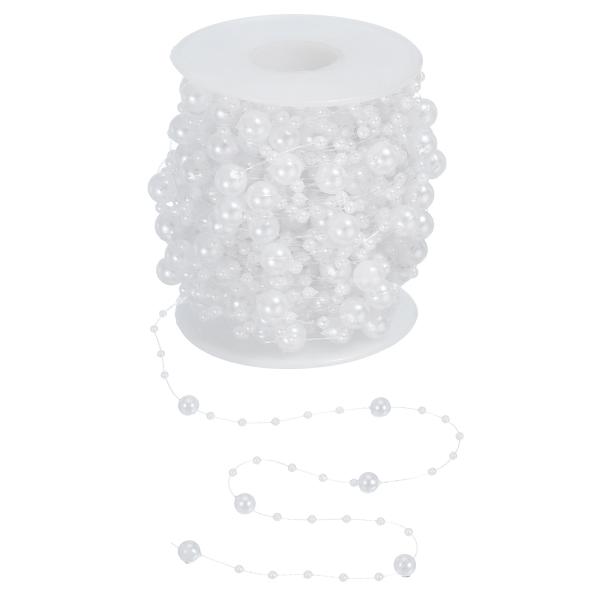 【本商品は海外出荷】お届けは通常20-30日を頂いております。カラー: ホワイト; ビーズ直径:3 mm, 7.6 mm; 各ロール長さ：15.24 M; パッケージリスト:1ロール x ビーズガーランド利点: このパールストリングはプラス...