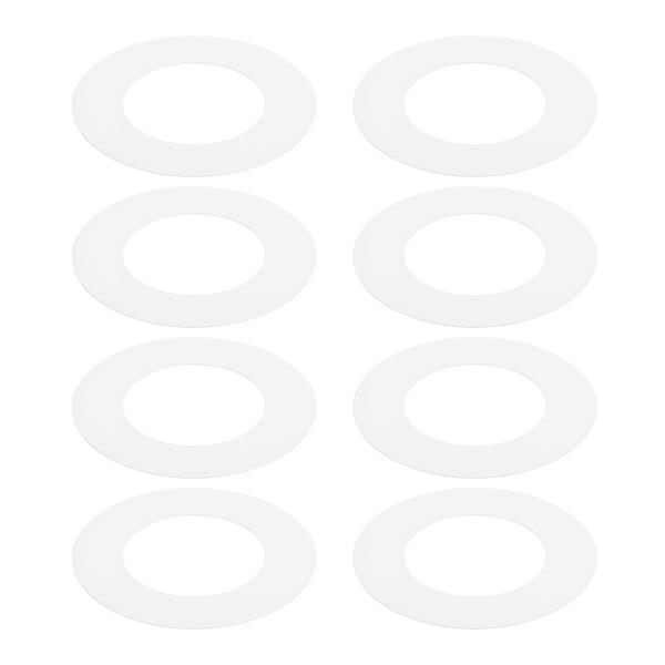 【本商品は海外出荷】お届けは通常20-30日を頂いております。サイズ：ダウンライト用グーフリングは8個パックです。カラー：つや消し仕上げホワイト。材質：スチール。寸法：6.77 x 4.25 x 0.04インチ/172 x 108 x 1m...