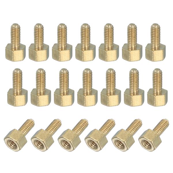 【本商品は海外出荷】お届けは通常20-30日を頂いております。カラー：金；スレッド径：M2.5；柱の長さ：6mm / 0.24インチ；スレッド長：6mm / 0.24インチ；対角幅：4.7mm / 0.19インチ；全長：9mm / 0.35...