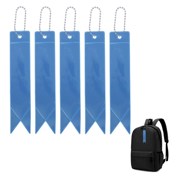 【本商品は海外出荷】お届けは通常20-30日を頂いております。【商品仕樣】スタイル：リボン型 / カラー：青 / サイズ：3x15cm(同色5個入り)【視認性を高める】反射効果で視認性を向上させ、夜間の安全を守ります。特に自転車や徒歩での移...