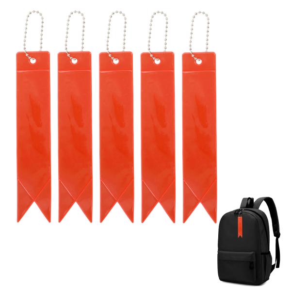 【本商品は海外出荷】お届けは通常20-30日を頂いております。【商品仕樣】スタイル：リボン型 / カラー：オレンジレッド / サイズ：3x15cm(同色5個入り)【視認性を高める】反射効果で視認性を向上させ、夜間の安全を守ります。特に自転車...