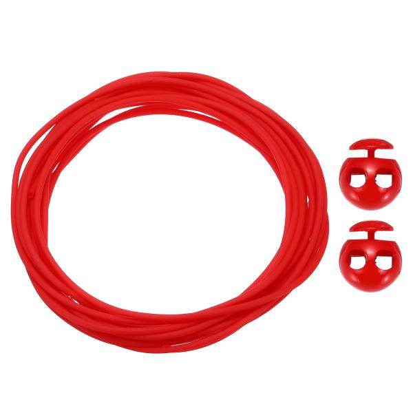 【本商品は海外出荷】お届けは通常20-30日を頂いております。色：赤；素材：シリコン/プラスチック；ゴムコードのサイズ（長さ×幅×奥行）：5m×2mm×1mm/5.5ヤード×0.08インチ×0.04インチ；コードロックのサイズ（長さ×幅×奥...