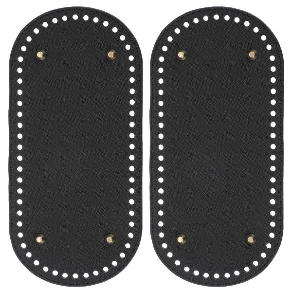 【本商品は海外出荷】お届けは通常20-30日を頂いております。カラー：黒；素材：PUレザー；サイズ：25x12cm / 9.8x4.7"（縦×横）；パッキングリスト：バッグボトム2個利点：かぎ針編みバッグ底板は、丁寧なステッチ入りの耐久性の...