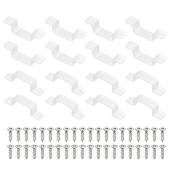 【本商品は海外出荷】お届けは通常20-30日を頂いております。仕様：カラー：透明、材質：PP(硬質プラスチック)、合計サイズ：39x8x2 mm、インナーサイズ：20x7 mm(W*T)、適合ライトストリップ最大幅：20 mm、適合ライトス...