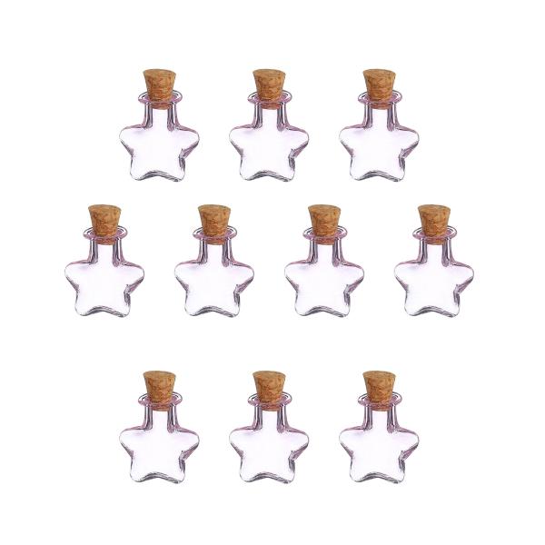 【本商品は海外出荷】お届けは通常20-30日を頂いております。特徴: これらの透明なガラス瓶はコルク栓付きの10個セットで、内容物を密閉して保存するのに最適です。各瓶の容量は0.01oz/0.5mlで、さまざまな小さなクラフトプロジェクトに...