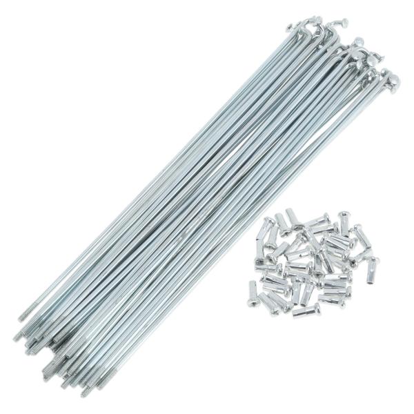 【本商品は海外出荷】お届けは通常20-30日を頂いております。スポーク仕様：スポークねじサイズ：14G、スポーク材質：亜鉛メッキ炭素鋼、スポークカラー：シルバートーン、スポーク径：2 mm、スポークエルボ径：4 mm、スポーク長さ(エルボな...