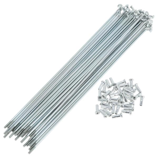 【本商品は海外出荷】お届けは通常20-30日を頂いております。スポーク仕様：スポークねじサイズ：14G、スポーク材質：亜鉛メッキ炭素鋼、スポークカラー：シルバートーン、スポーク径：2 mm、スポークエルボ径：4 mm、スポーク長さ(エルボな...