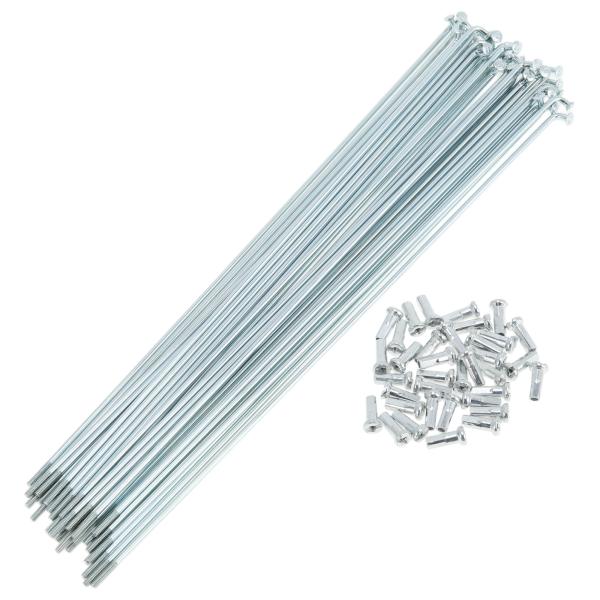 【本商品は海外出荷】お届けは通常20-30日を頂いております。スポーク仕様：スポークねじサイズ：14G、スポーク材質：亜鉛メッキ炭素鋼、スポークカラー：シルバートーン、スポーク径：2 mm、スポークエルボ径：4 mm、スポーク長さ(エルボな...