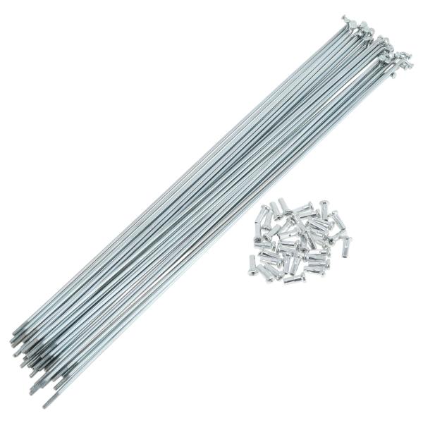 【本商品は海外出荷】お届けは通常20-30日を頂いております。スポーク仕様：スポークねじサイズ：14G、スポーク材質：亜鉛メッキ炭素鋼、スポークカラー：シルバートーン、スポーク径：2 mm、スポークエルボ径：4 mm、スポーク長さ(エルボな...