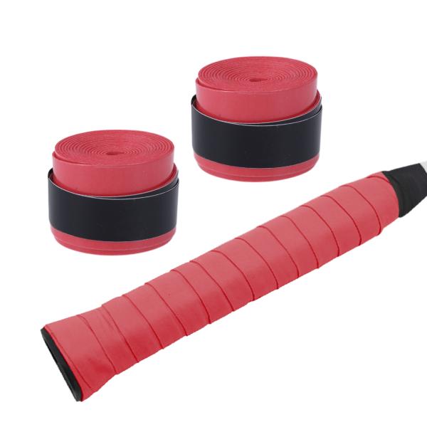 【本商品は海外出荷】お届けは通常20-30日を頂いております。【仕様】タイプ：ウェットタイプ /サイズ：1100*25*0.7mm /カラー：赤、接着テープ:黒 /セット内容：グリップテープ x 2本(同色）【優れたフィット感】手に吸いつく...