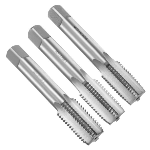 【本商品は海外出荷】お届けは通常20-30日を頂いております。メートルハンドタップセット:ネジサイズ:M24x3(右ねじ);角シャンク幅:14mm/0.55インチ;ネジ長さ:47.7mm/1.88インチ;全長:128mm/5.04インチ;精...