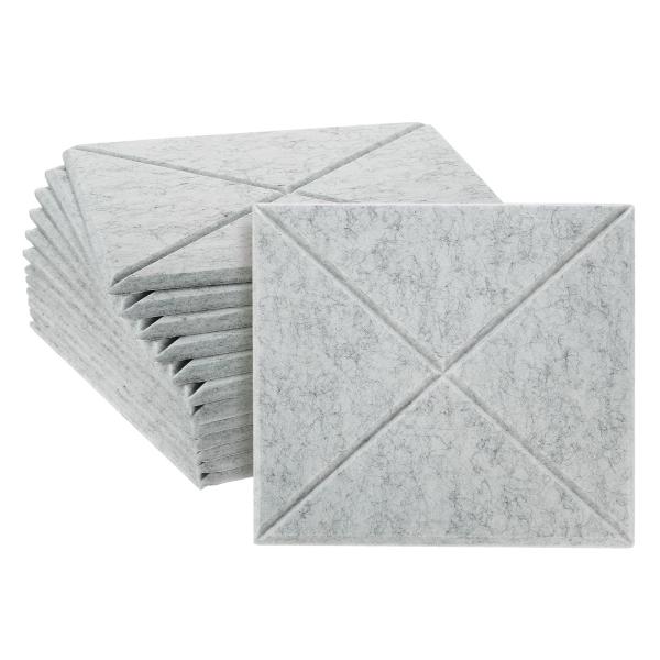 【本商品は海外出荷】お届けは通常20-30日を頂いております。サイズ＆パッケージ：1パックに30.48cm×30.48cm(12×12インチ)、厚さ9mm(0.35インチ)の正方形防音パネルが12枚入り。フェルト素材：耐久性、柔軟性に優れ、...