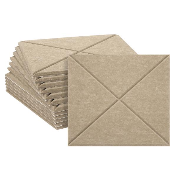 【本商品は海外出荷】お届けは通常20-30日を頂いております。サイズとパッケージ: 各パッケージには30.48cm×30.48cm(12×12インチ)、厚さ9mm(0.35インチ)の正方形防音パネルが12枚入っています。フェルト素材: 耐久...