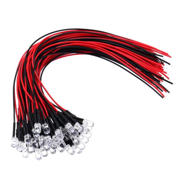 【本商品は海外出荷】お届けは通常20-30日を頂いております。仕様：光カラー：レッド；定格電圧：4.5-6V；電流：20mA；ヘッドサイズ：5 x 5 x 8.7mm / 0.2 x 0.2 x 0.34"（長さ×幅×高さ）；ワイヤー長：2...