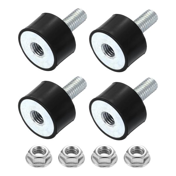 【本商品は海外出荷】お届けは通常20-30日を頂いております。サイズ＆パッケージ:表面処理:亜鉛メッキ;ゴムサイズ:24x14mm/0.94"x0.55"(D*H);オスねじサイズ:M8x20mm;メスねじ深さ:7mm/0.28";パッケー...