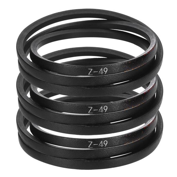 【本商品は海外出荷】お届けは通常20-30日を頂いております。サイズ: 3個 Z-49 vベルト。内長さ: 49.2" (1250mm)、幅: 0.39" (10mm)、厚さ: 0.24" (6mm)。ゴム素材製で、高温耐性、耐摩耗性、強い...