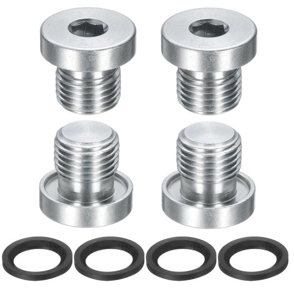 【本商品は海外出荷】お届けは通常20-30日を頂いております。[サイズ&amp;パッケージ]:各パッケージには内六角プラグ4個とOリング4個が含まれ、プラグサイズは19x17mm/0.75x0.67(径x高さ)、ネジ長さ8mm/0.31イン...