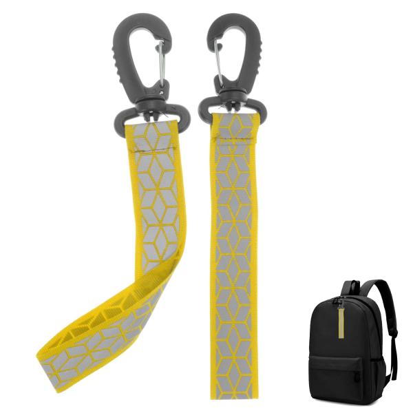 【商品仕樣】タイプ：カラビナ付き / カラー：黄 / サイズ：20.5x2.4cm(同色2個入り)【視認性を高める】反射効果で視認性を向上させ、夜間の安全を守ります。特に自転車や徒歩での移動時に安心です。【多用途】このキーホルダーは、キーリ...