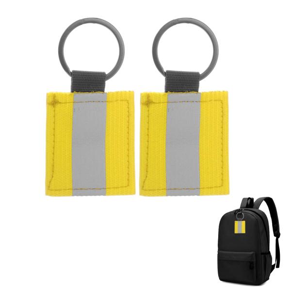 【本商品は海外出荷】お届けは通常20-30日を頂いております。【商品仕樣】タイプ：連結リング付き / カラー：黄 / サイズ：8.2x3.9cm(同色2個入り)【視認性を高める】反射効果で視認性を向上させ、夜間の安全を守ります。特に自転車や...