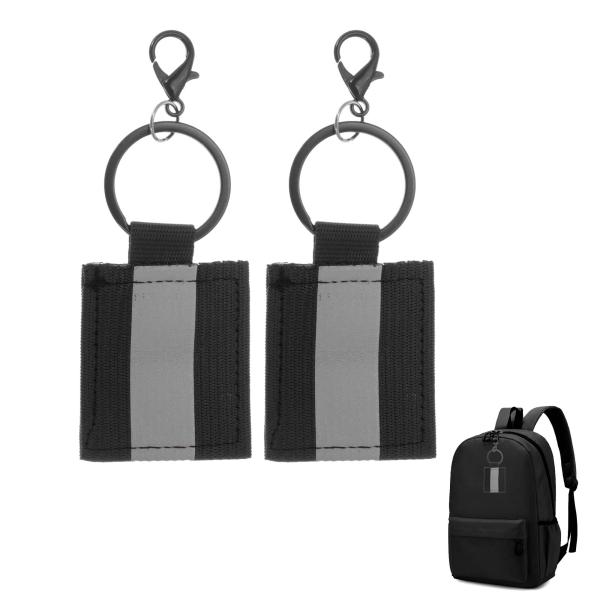 【本商品は海外出荷】お届けは通常20-30日を頂いております。【商品仕樣】タイプ：ナスカン付き / カラー：黒 / サイズ：10x3.7cm(同色2個入り)【視認性を高める】反射効果で視認性を向上させ、夜間の安全を守ります。特に自転車や徒歩...