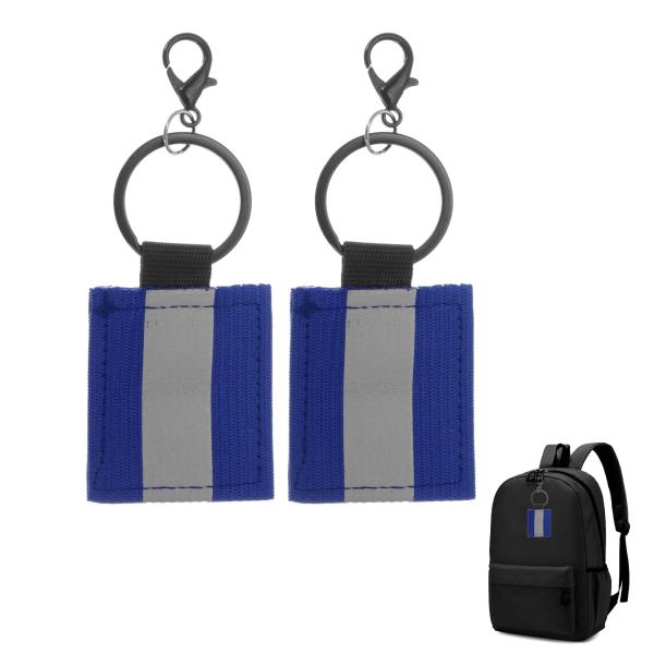 【本商品は海外出荷】お届けは通常20-30日を頂いております。【商品仕樣】タイプ：ナスカン付き / カラー：青 / サイズ：10x3.7cm(同色2個入り)【視認性を高める】反射効果で視認性を向上させ、夜間の安全を守ります。特に自転車や徒歩...