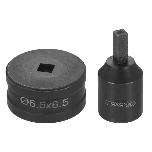 【本商品は海外出荷】お届けは通常20-30日を頂いております。サイズ - パンチダイス形状:角型; 上ダイス穴径:Φ6.5x6.5mm; 硬度:HRC56-58; 上ダイス高さ:53 mm/2.09インチ; 下ダイス高さ:20mm/0.79...