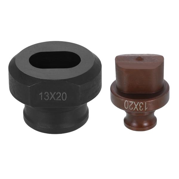 【本商品は海外出荷】お届けは通常20-30日を頂いております。サイズ - パンチ金型形状：楕円形; 上型穴径：Φ13x20mm; 硬度：HRC56-58; 上型高さ：31mm; 下型高さ：28mm; 下型直径：39mm。材質 - この油圧パ...