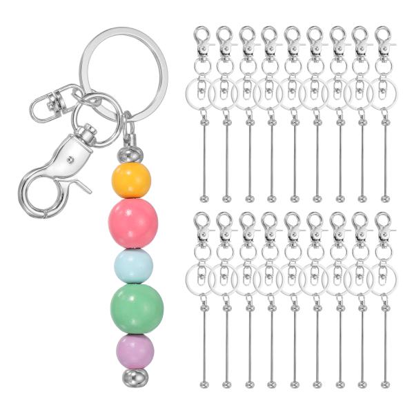 【本商品は海外出荷】お届けは通常20-30日を頂いております。素材：メタル；カラー：シルバー；ビーズロッドの利用可能な長さ：7.8cm / 3.07インチ；総長：15.8cm / 6.22インチ；メタルロッドの直径：2mm / 0.08イン...