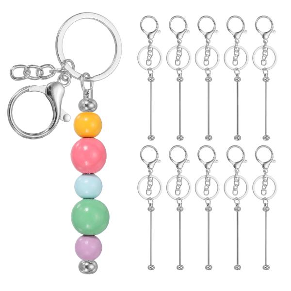 【本商品は海外出荷】お届けは通常20-30日を頂いております。素材：メタル；カラー：シルバー；ビーズロッドの利用可能な長さ：7.7cm / 3.03インチ；総長：14.8cm / 5.83インチ；メタルロッドの直径：2mm / 0.08イン...