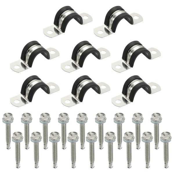 【本商品は海外出荷】お届けは通常20-30日を頂いております。素材：304ステンレススチール、ラバー；内径：18mm / 11/16インチ；ねじ穴径：6mm / 1/4インチ；厚さ：0.6mm；幅：18mm / 11/16インチ；パッキング...