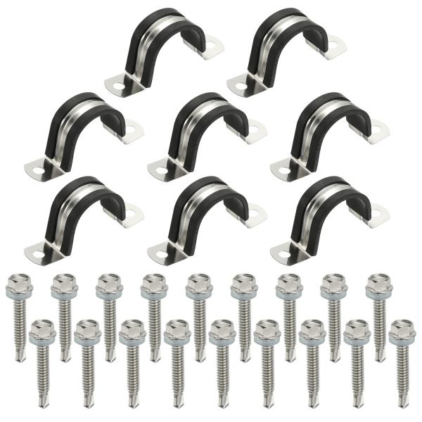 【本商品は海外出荷】お届けは通常20-30日を頂いております。素材：304ステンレススチール、ラバー；内径：30mm / 1-3/16インチ；ねじ穴径：6mm / 1/4インチ；厚さ：0.6mm；幅：18mm / 11/16インチ；梱包リス...