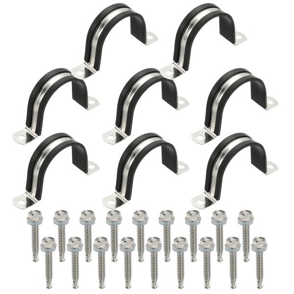 【本商品は海外出荷】お届けは通常20-30日を頂いております。素材：304ステンレススチール、ラバー；内径：48mm / 2-7/8インチ；ねじ穴径：6mm / 1/4インチ；厚さ：0.6mm；幅：18mm / 11/16インチ；パッキング...