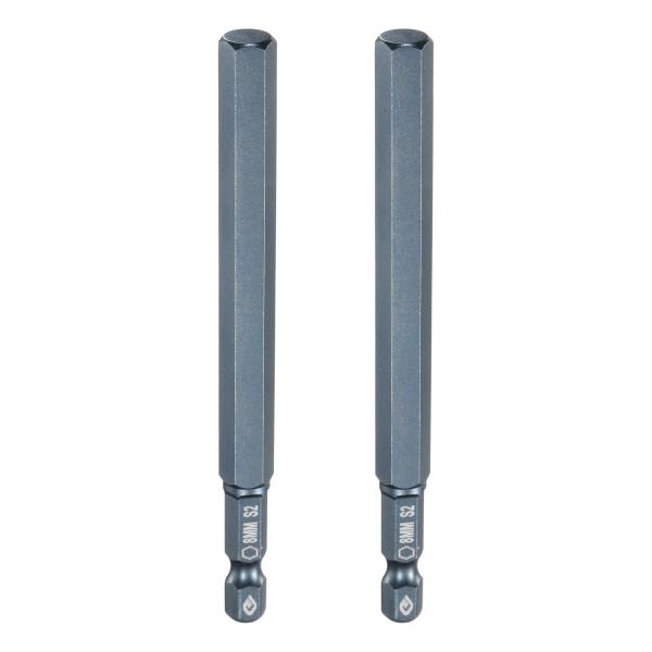 【本商品は海外出荷】お届けは通常20-30日を頂いております。【仕様】製品名：六角ビット H8 。総長：10cm。ロッド直径：6.3.0mm。シャンク径：6.35mm(六角軸)。型：片頭ヘックス。硬度：HRC58-60。パッケージ：H8 六...