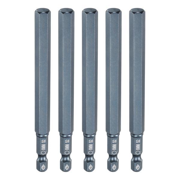 【本商品は海外出荷】お届けは通常20-30日を頂いております。【仕様】製品名：六角ビット H8 。総長：10cm。ロッド直径：6.3.0mm。シャンク径：6.35mm(六角軸)。型：片頭ヘックス。硬度：HRC58-60。パッケージ：H8 六...