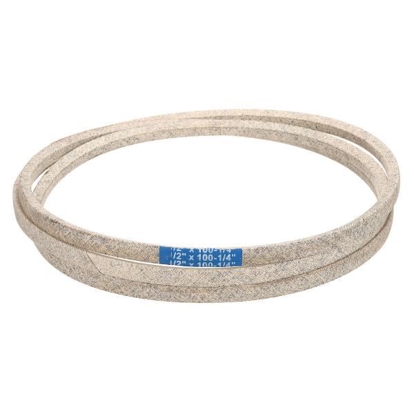 【本商品は海外出荷】お届けは通常20-30日を頂いております。サイズ - デッキベルトの長さは100.25インチ、幅は1/2インチで、パッケージには1本のデッキベルトが含まれています素材 - ローンモアドライブベルトはアラミド繊維で構成され...