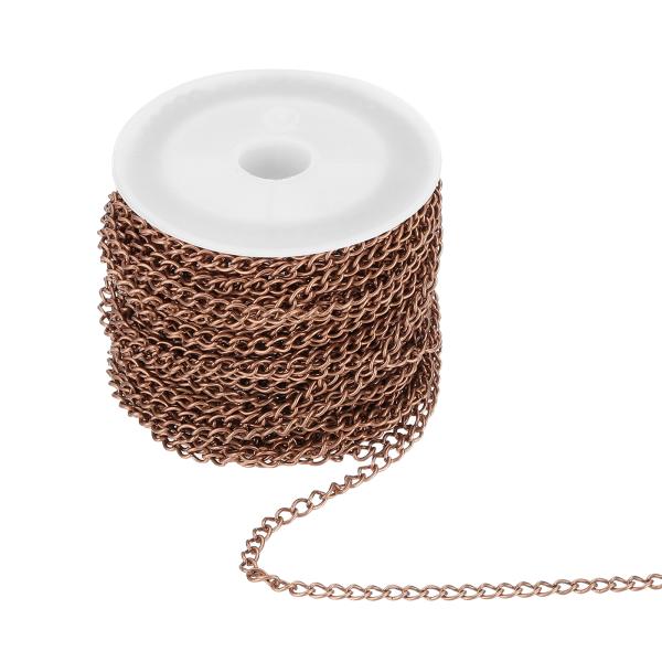 【本商品は海外出荷】お届けは通常20-30日を頂いております。サイズ&amp;パッケージ:全長:10メートル/32.8フィート;チェーンリング長さ:3 mm/0.12inch;幅:4mm/0.16inch;厚さ:0.8mm/0.03inch...